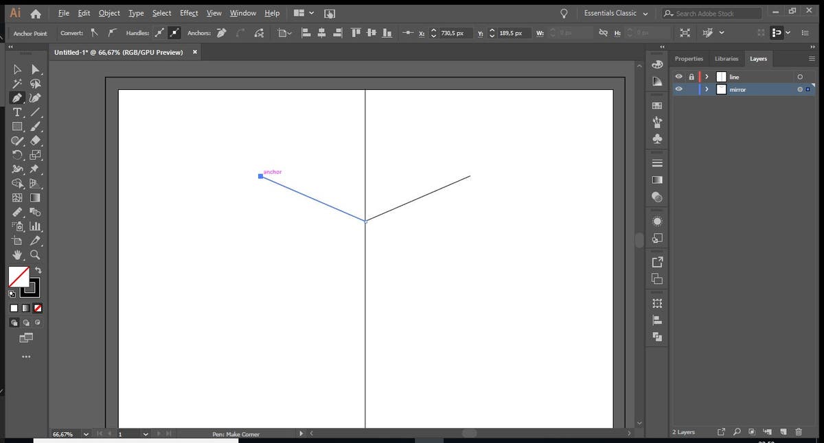 Live Mirror no Adobe Illustrator