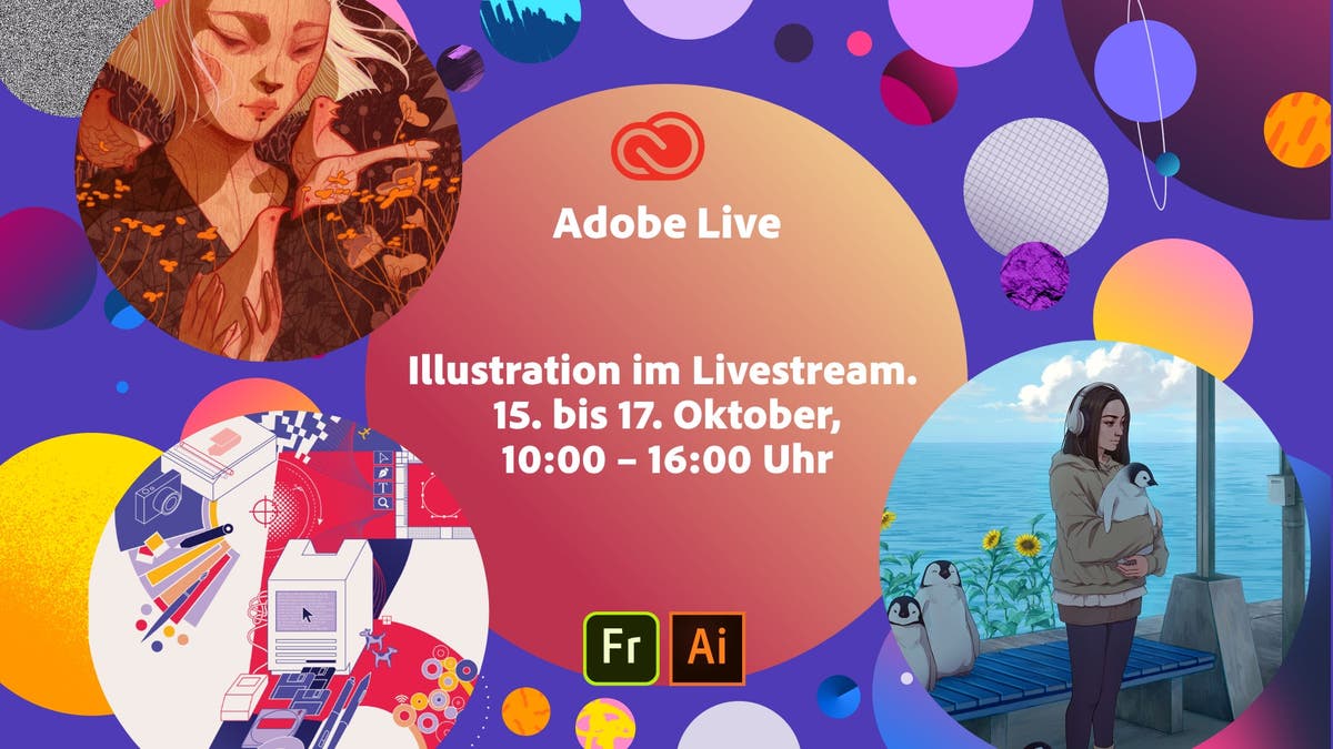 Adobe LIVE im Livestream vom 15. – 17. Oktober, täglich von 10 – 16 Uhr
