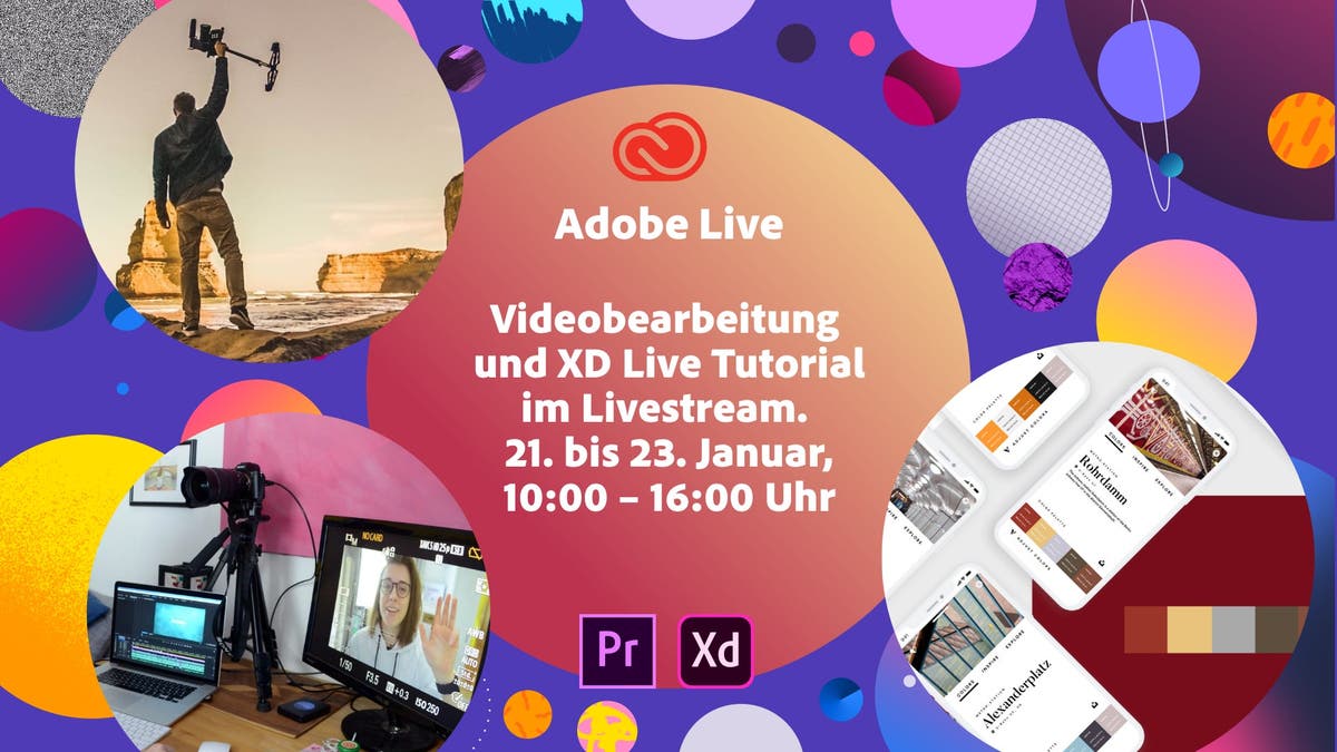 Adobe Live im Livestream vom 21. bis 23. Januar, täglich von 10 bis 16 Uhr