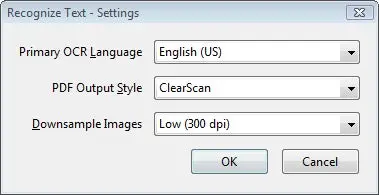 Better PDF OCR. ClearScan is smaller, looks better