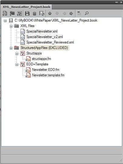 XML Authoring Projects using Hierarchical Books