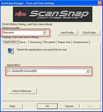 Using the Fujitsu S510 ScanSnap with Adobe Acrobat