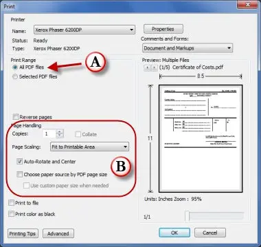 Batch Printing PDFs (and other files) using Acrobat 9