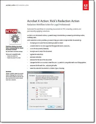 Rick’s Acrobat X Redaction Guide