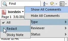 Changing Multiple Redaction Marks and Undocking the Comments Panel