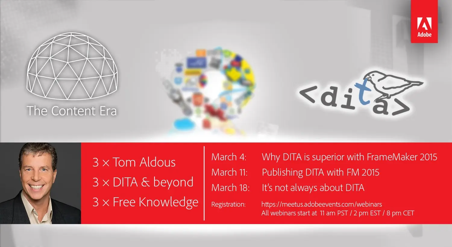 PowerWebinar³ March 2016 – 3 × Tom Aldous, 3 × DITA and beyond, 3 × ...