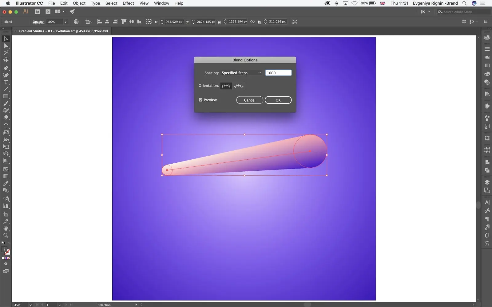 Create Gradient-Filled Objects With the Blend Tool in Adobe Illustrator