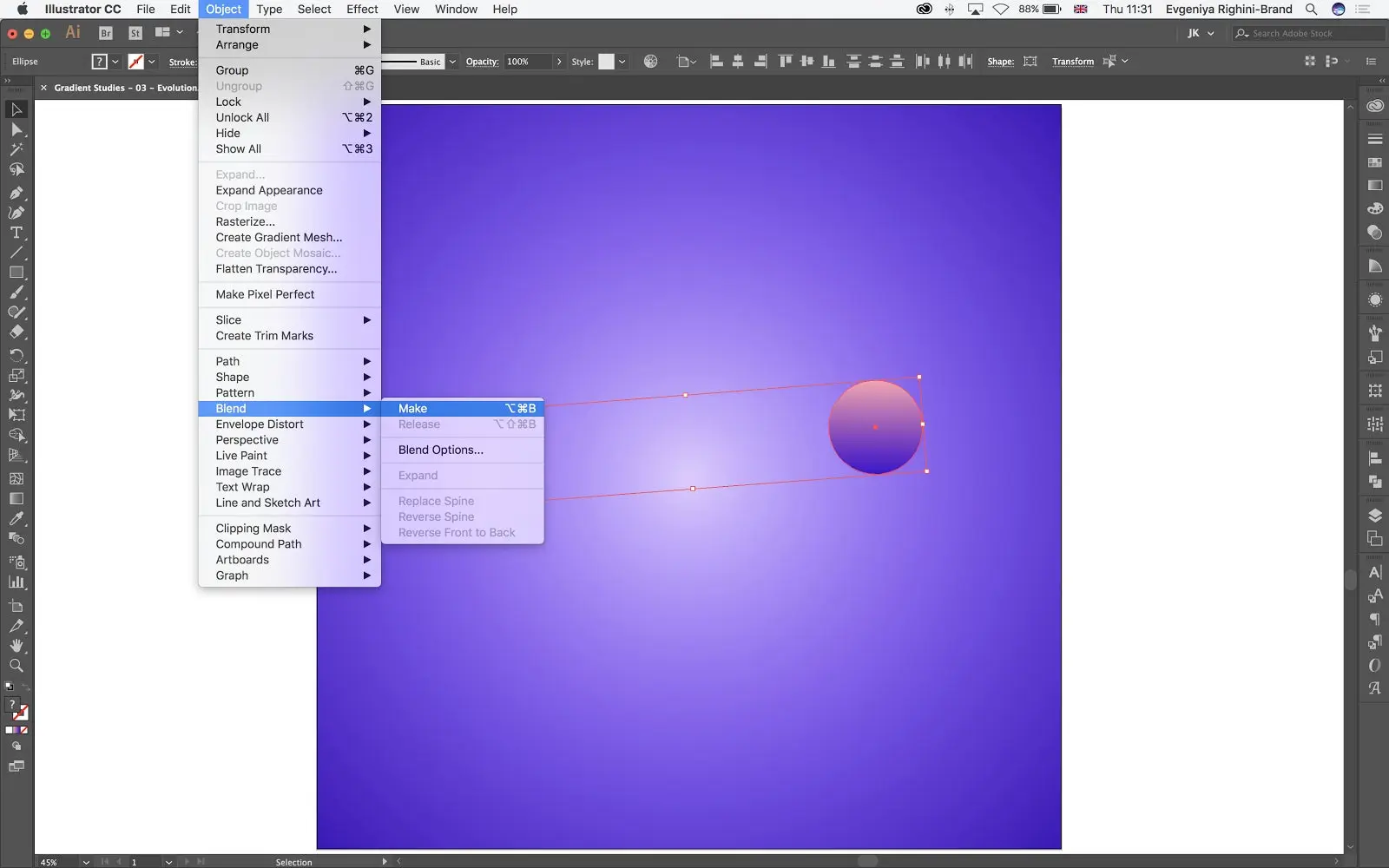 Create Gradient-Filled Objects With the Blend Tool in Adobe Illustrator