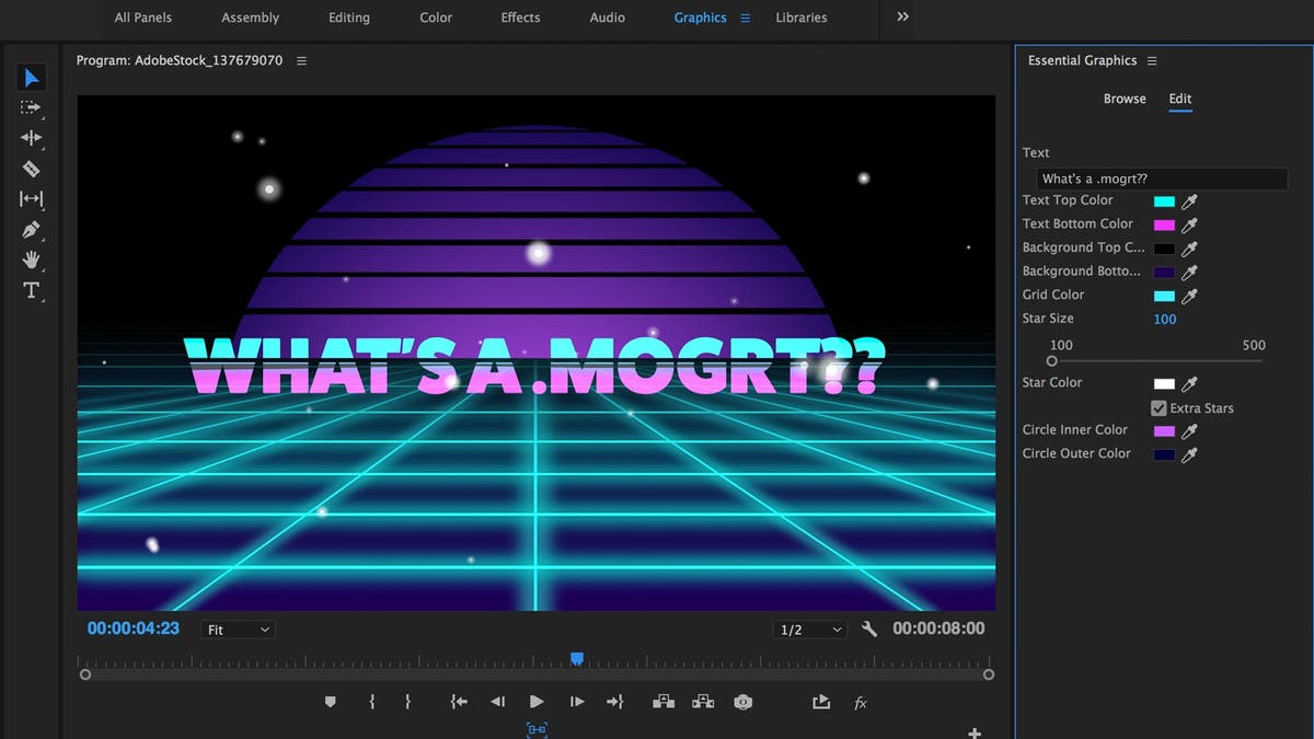 How I learned to stop worrying and love Motion Graphics templates