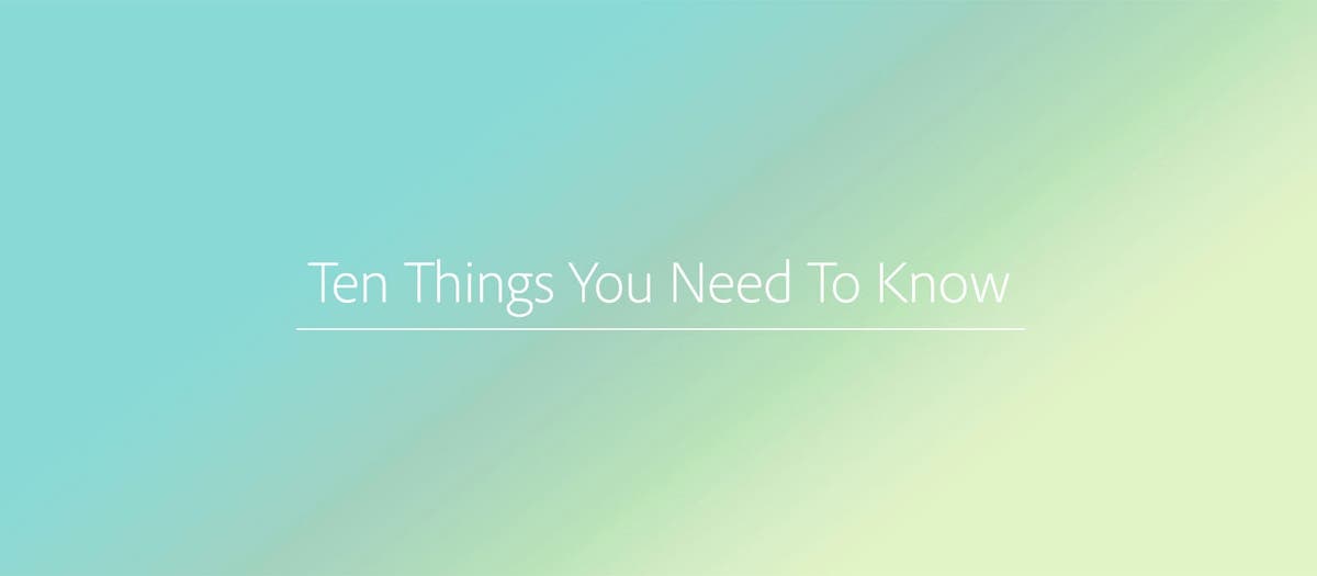 Ten Things You Need to Know—05/01/18