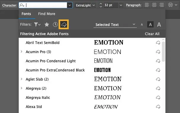 Using Adobe Fonts in Adobe Stock Templates