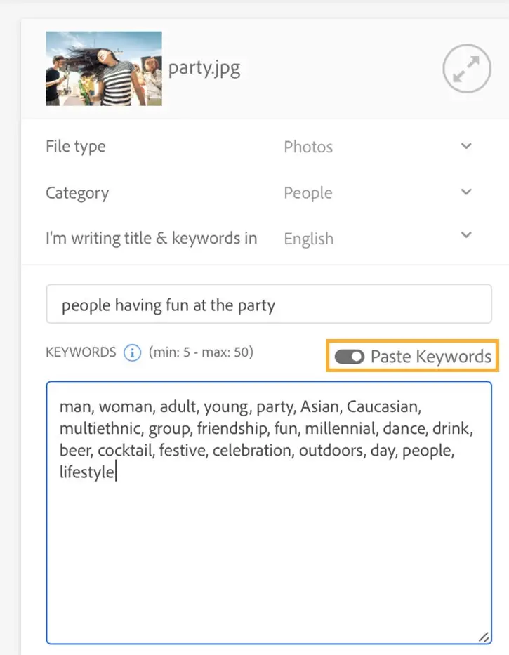 Keywording Cheat Sheet