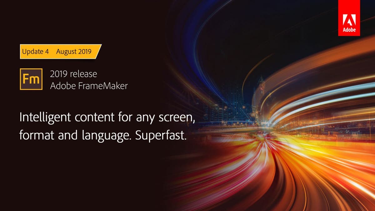 FrameMaker 2019 Update 4 (August 2019)