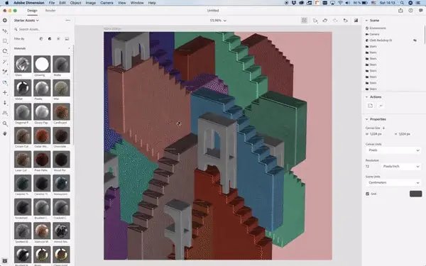 Abstract 3D Design Tutorial: Creating a Floating Isometric Fantasy ...