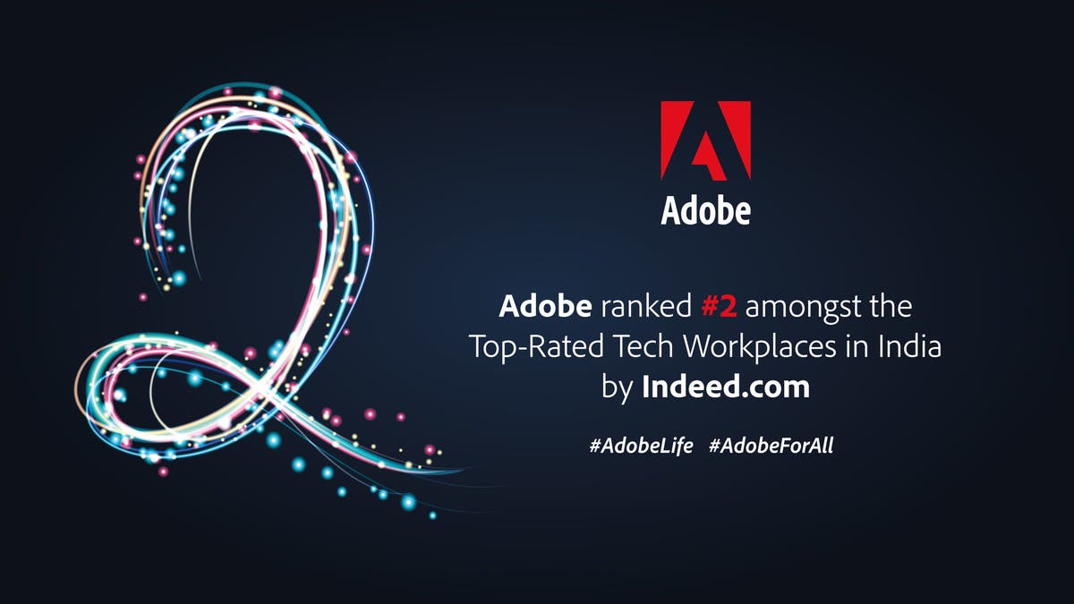 Adobe India Named the no. 2 Top-Rated Workplace