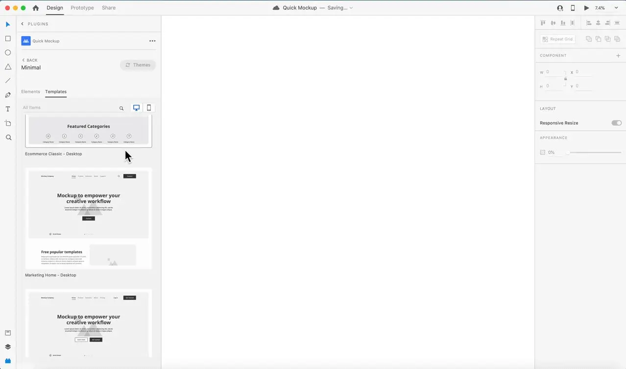 New templates and themes in Quick Mockup help you design your ideas ...
