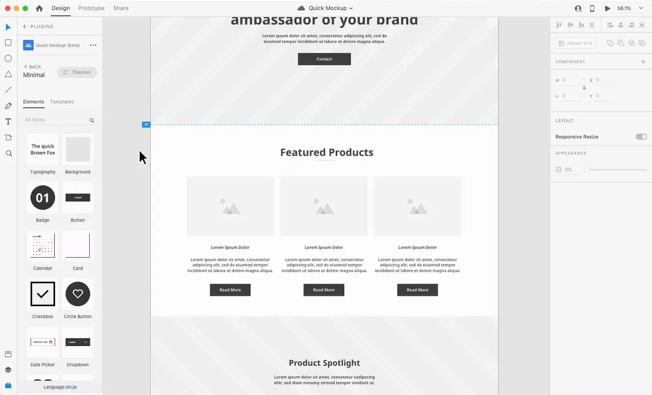 New templates and themes in Quick Mockup help you design your ideas ...
