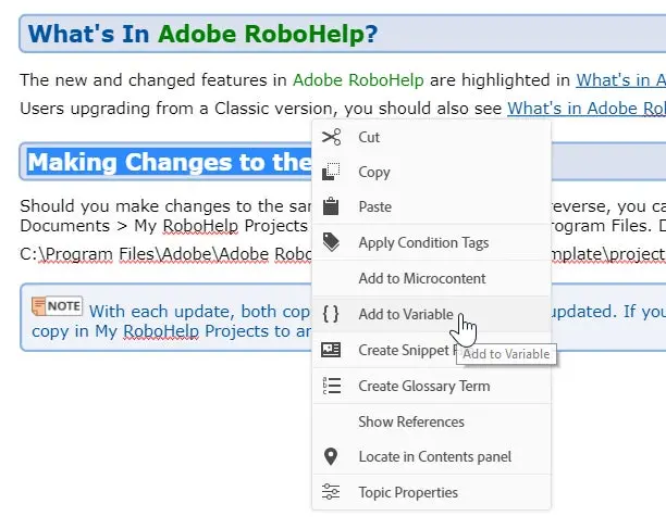 September 2020 release of Adobe RoboHelp (Update 1 of Summer Release 2020)