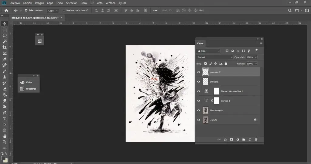 Edita un dibujo tradicional en Adobe Photoshop