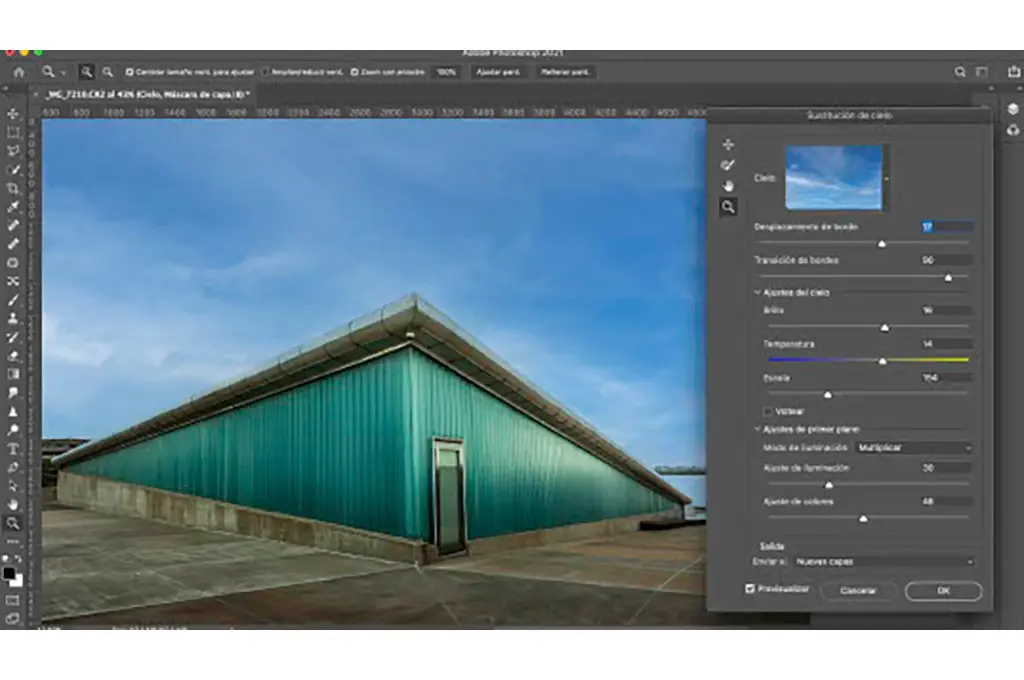 Sustitución de cielo creativa / paso por paso